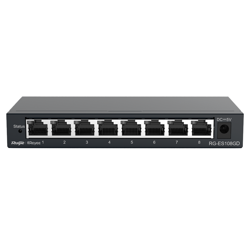Reyee Desktop Switch - Metal Housing - 8 RJ45 Ports - 10/100/1000 Mbps ...